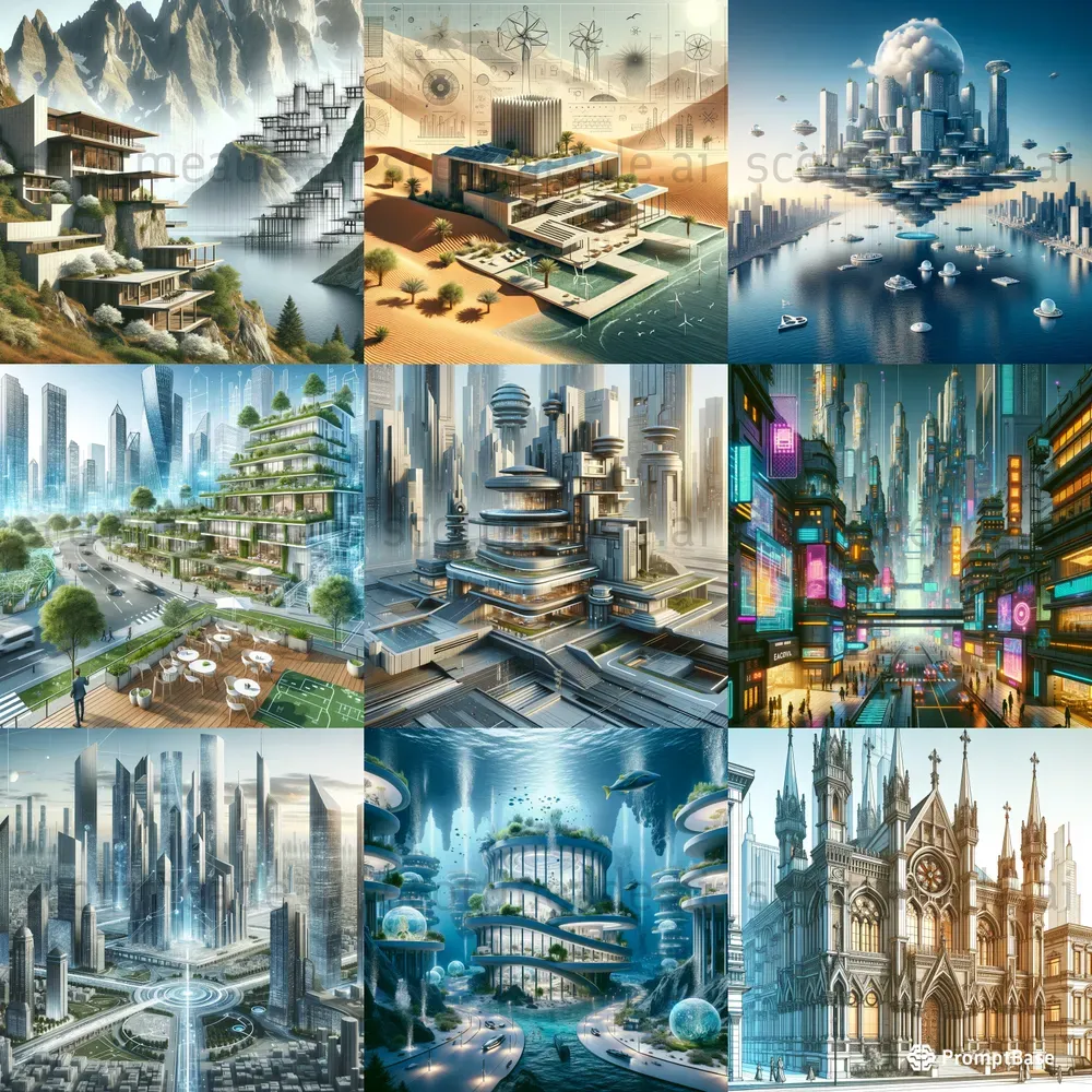 Innovative Architectural Concept Art DALL·E Prompt | PromptBase