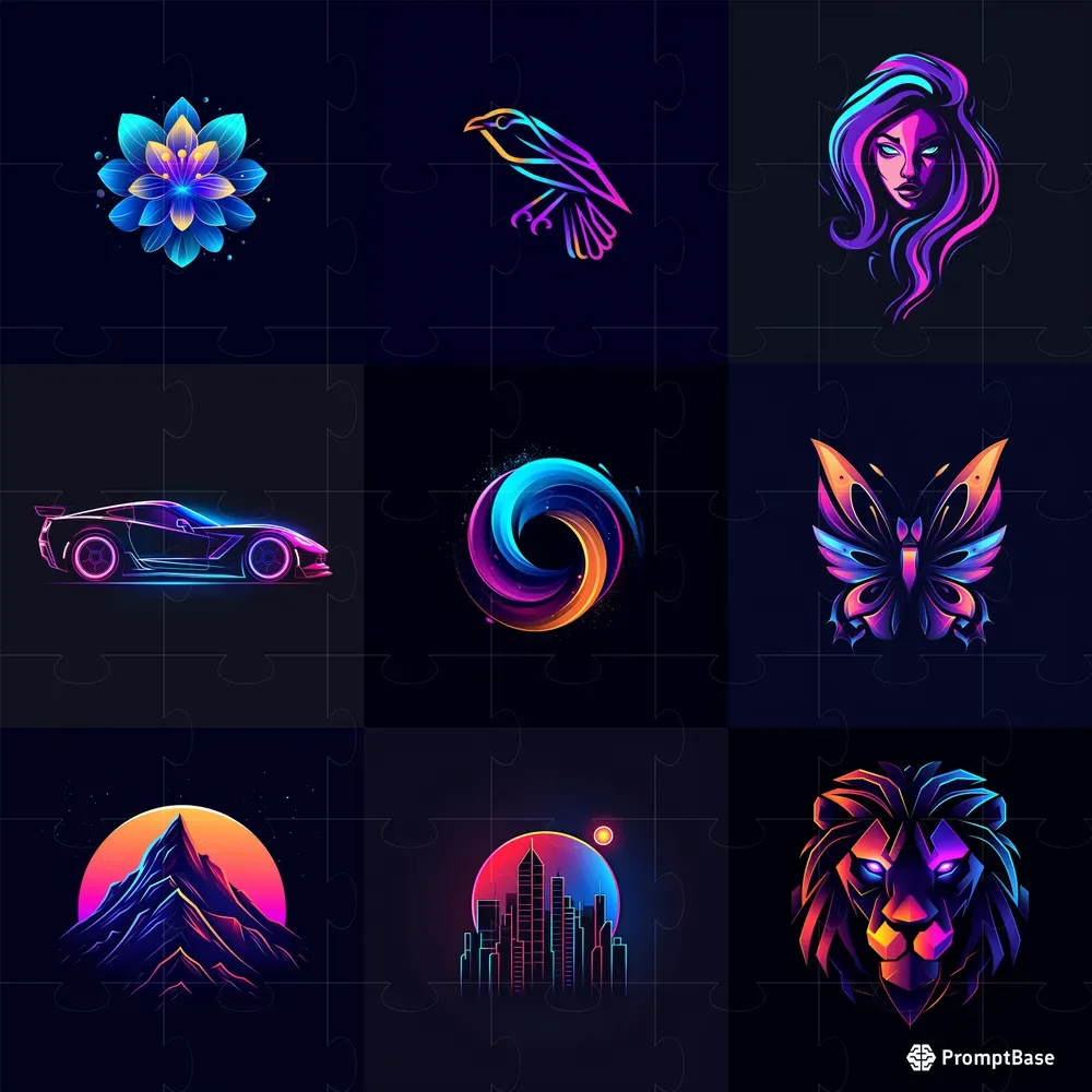 Futuristic Logos Midjourney Prompt | PromptBase