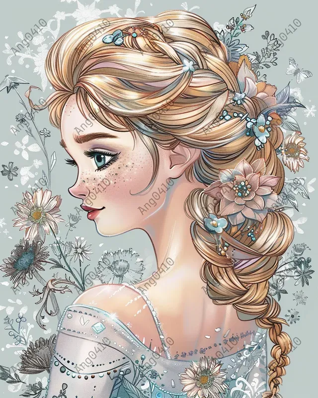 Disney Princesses Hand Drawn Midjourney Prompt | PromptBase