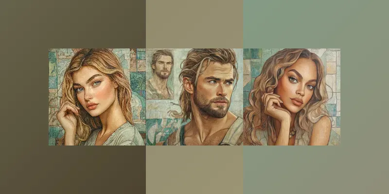 Oil Painted Character Design Sheet Generator App | PromptBase