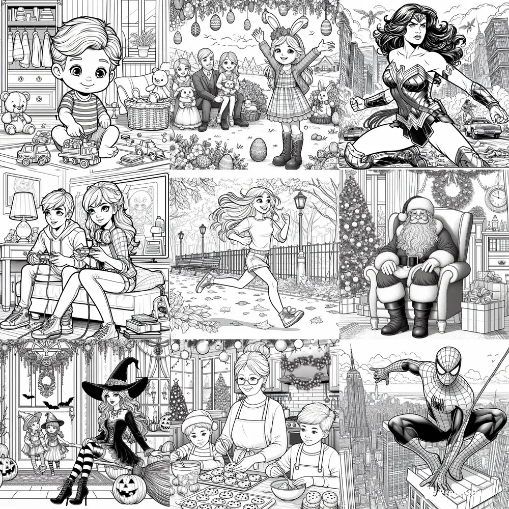 Vintage Coloring Pages DALL·E Prompt | PromptBase