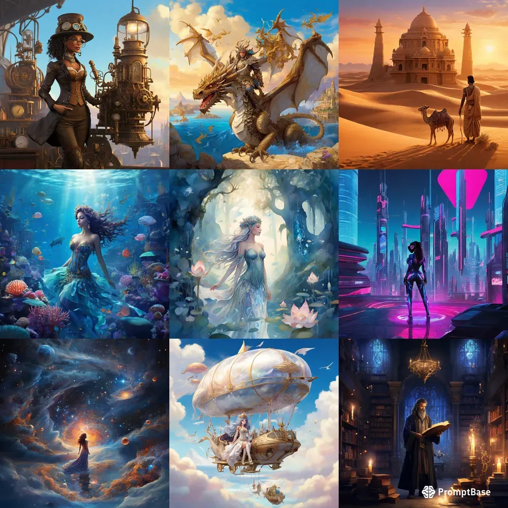 Fantasy Fusion Whimsical Landscapes Leonardo Ai Prompt | PromptBase