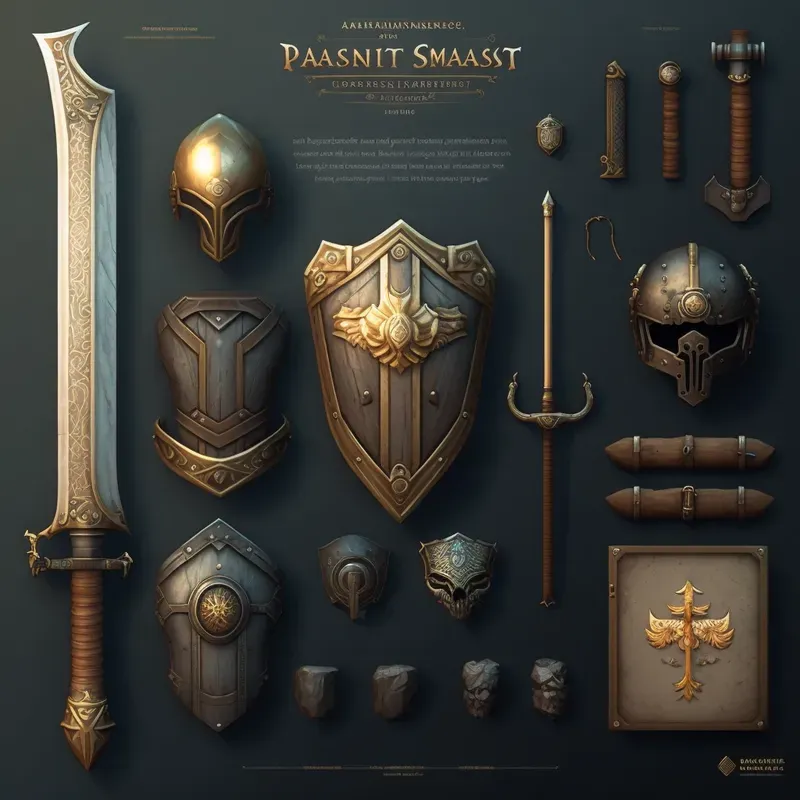 Classic Fantasy RPG Game Assets Midjourney Prompt | PromptBase