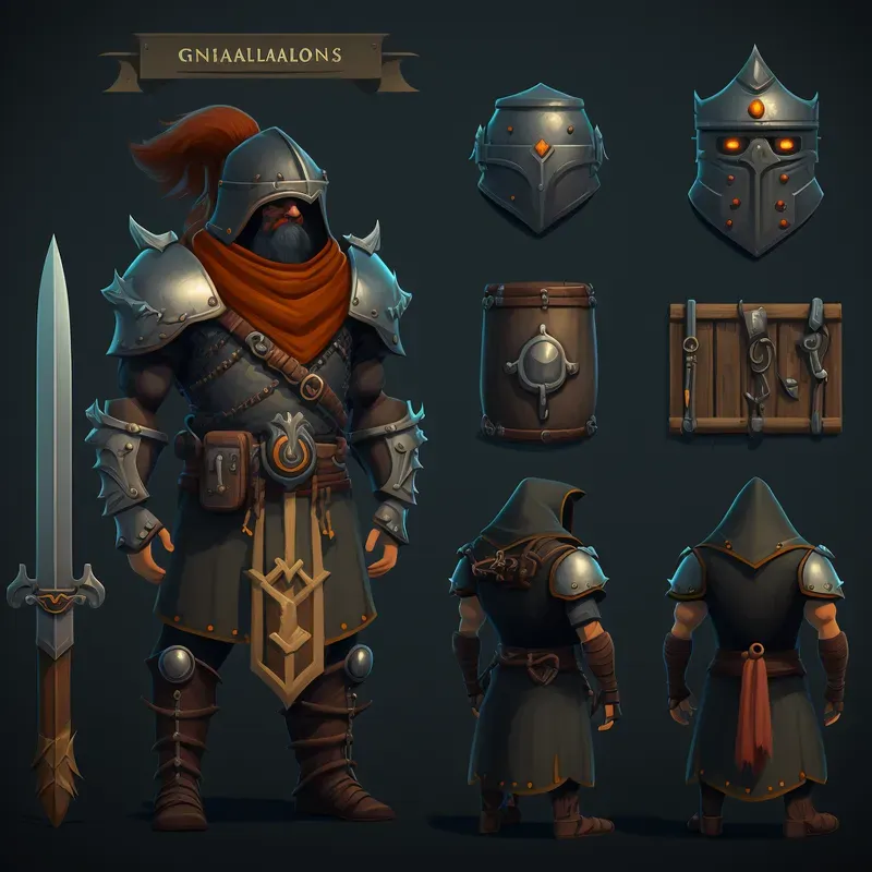 Classic Fantasy RPG Game Assets Midjourney Prompt | PromptBase