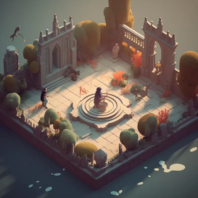 3D Isometric Game Scenes Midjourney Prompt | PromptBase