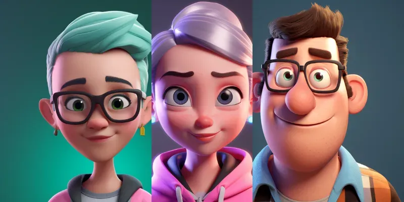 Pixar Style 3D Character Portraits Midjourney Prompt | PromptBase
