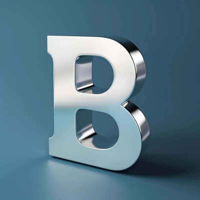 3D Isometric Chrome Metal Style Letters Midjourney Prompt | PromptBase