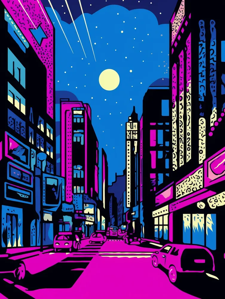 2D Modern Pop Art Illustration Posters Midjourney Prompt | PromptBase