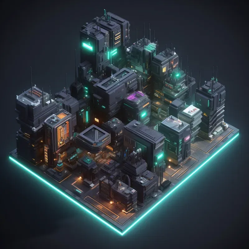 3D Rendered Isometric Design Game Scenes Midjourney Prompt | PromptBase