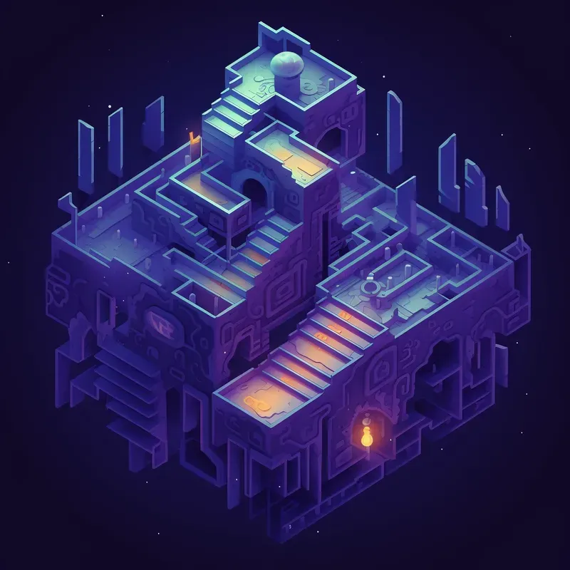 Monument Valley Game Art Isometric Levels Midjourney Prompt | PromptBase