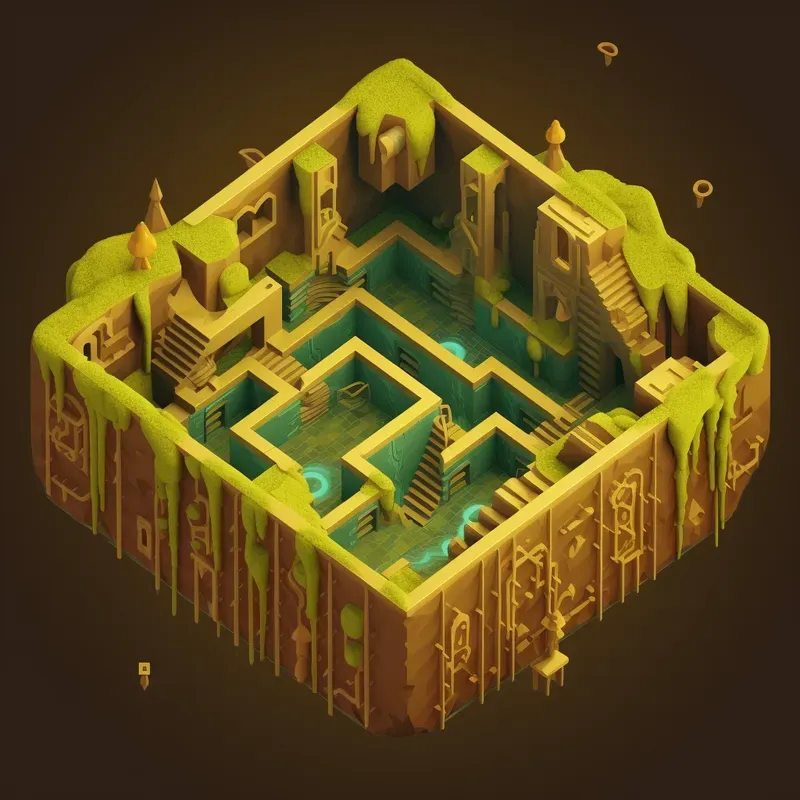 Monument Valley Game Art Isometric Levels Midjourney Prompt | PromptBase
