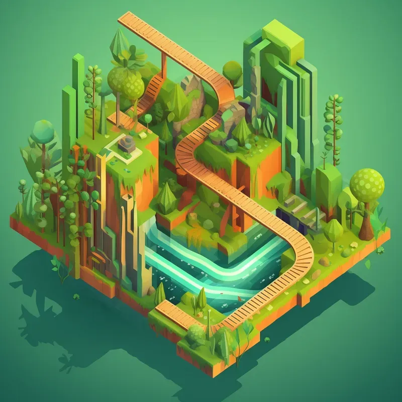 Monument Valley Game Art Isometric Levels Midjourney Prompt | PromptBase