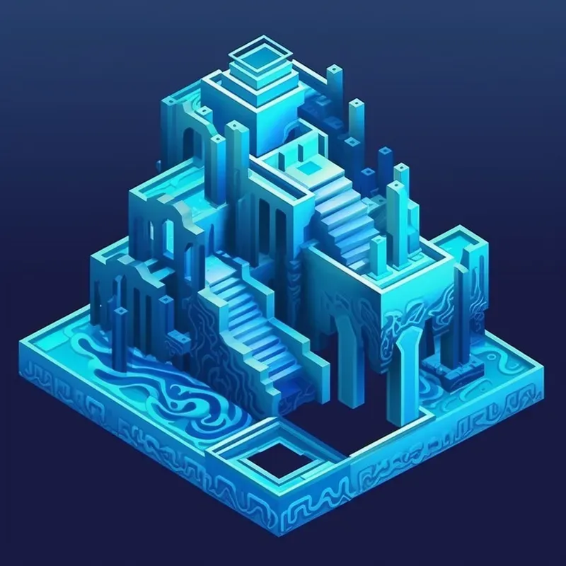 Monument Valley Game Art Isometric Levels Midjourney Prompt | PromptBase