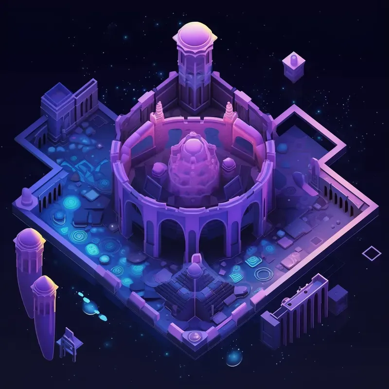 Monument Valley Game Art Isometric Levels Midjourney Prompt | PromptBase