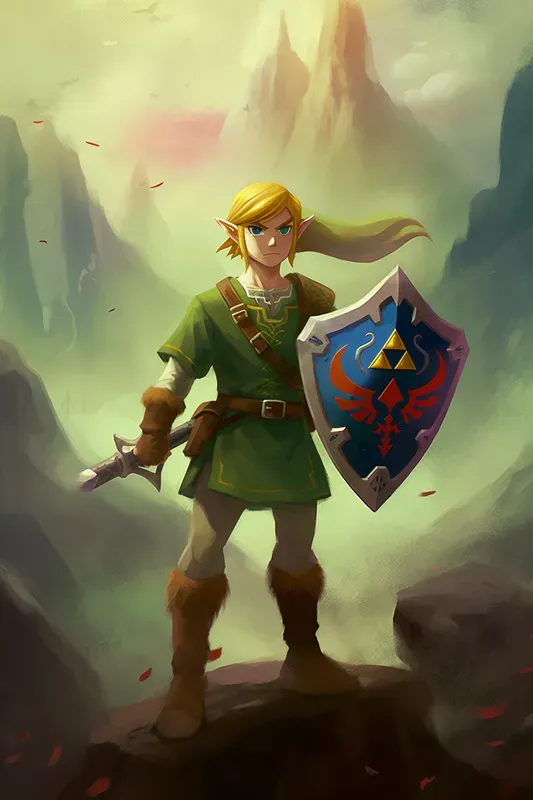 Legends Of Zelda Style Character Art Midjourney Prompt | PromptBase
