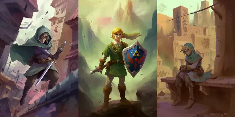 Legends Of Zelda Style Character Art Midjourney Prompt | PromptBase