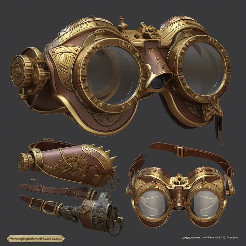 Steampunk Style RPG Game Assets Designs Midjourney Prompt | PromptBase
