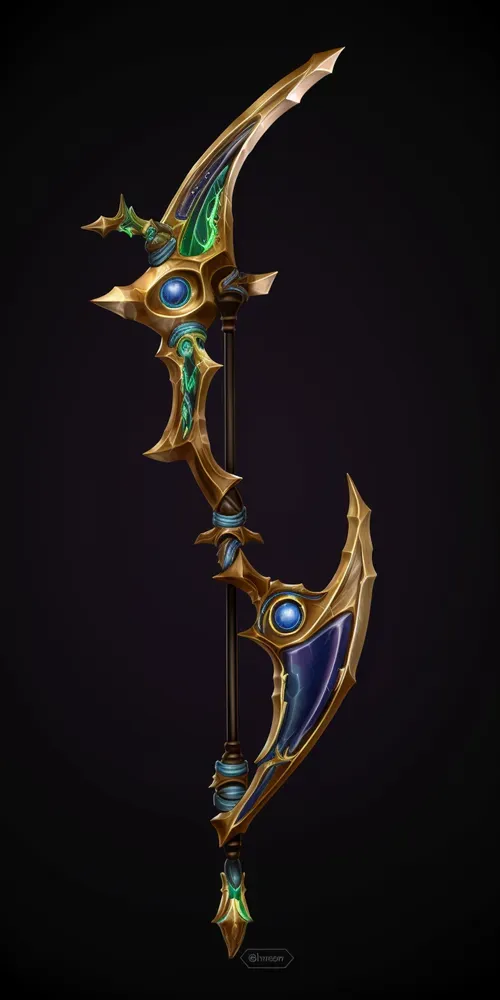 World Of Warcraft Style Weapons Designs Midjourney Prompt | PromptBase