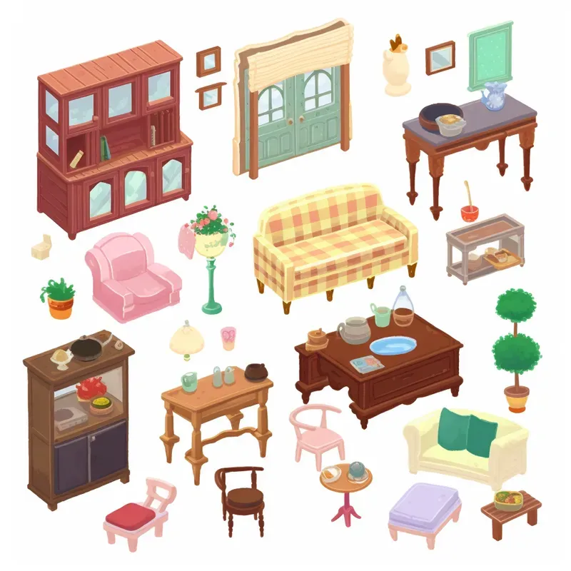 Animal Crossing Art Style Game Assets Midjourney Prompt | PromptBase