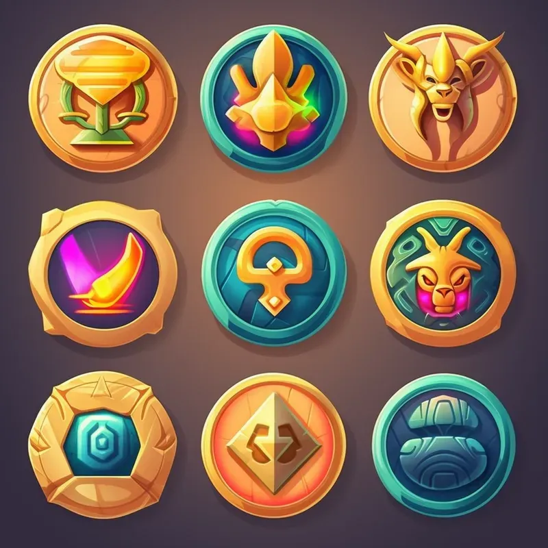 Fantasy Dynamic Gaming Icon Assets Midjourney Prompt | PromptBase