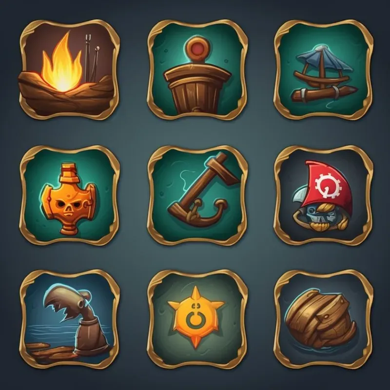 Fantasy Dynamic Gaming Icon Assets Midjourney Prompt | PromptBase