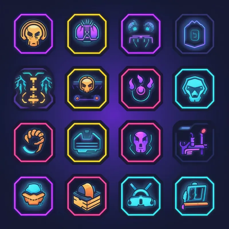 Fantasy Dynamic Gaming Icon Assets Midjourney Prompt | PromptBase