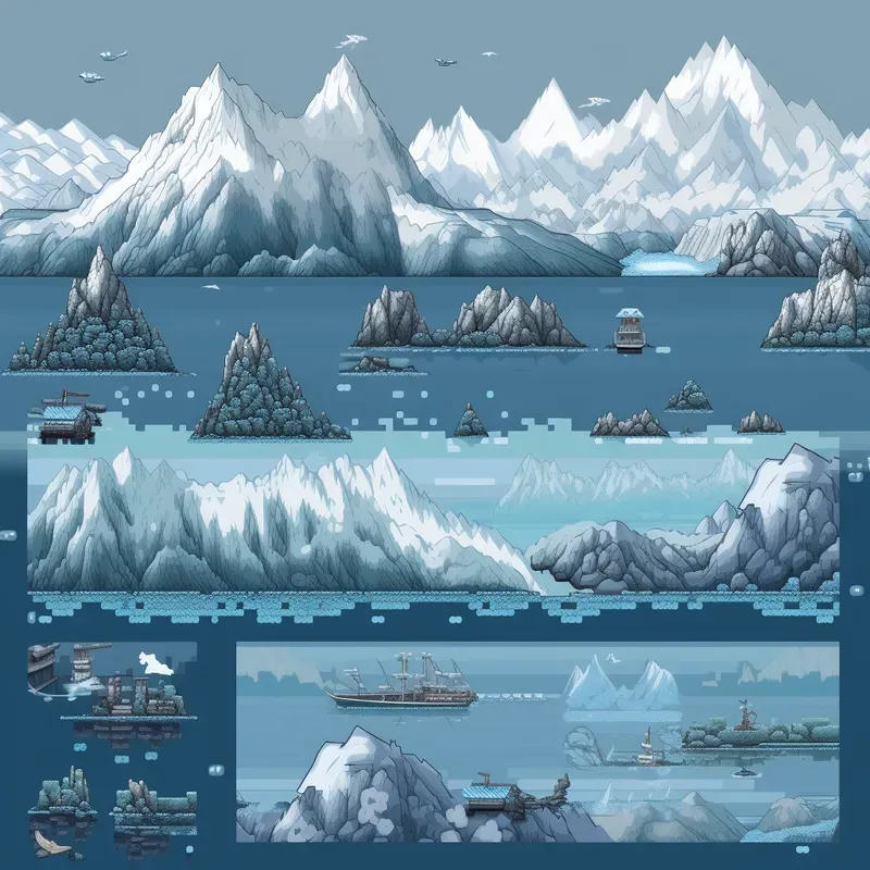 2D Pixel RPG Game Style Asset Designs Midjourney Prompt | PromptBase