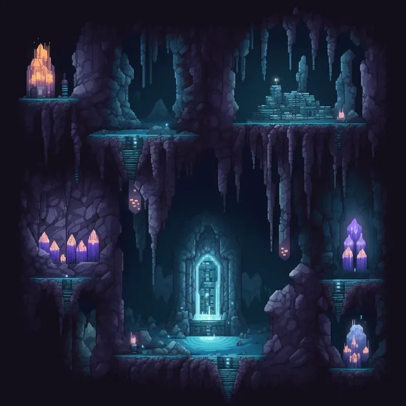 2D Pixel RPG Game Style Asset Designs Midjourney Prompt | PromptBase