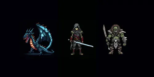 RPG Pixel Art Sprites Midjourney Prompt | PromptBase