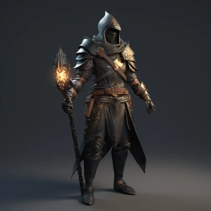 3D Dark Fantasy RPG Style Characters Art Midjourney Prompt | PromptBase