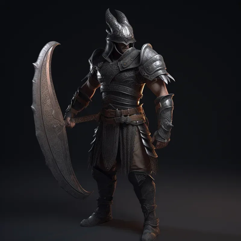 3D Dark Fantasy RPG Style Characters Art Midjourney Prompt | PromptBase