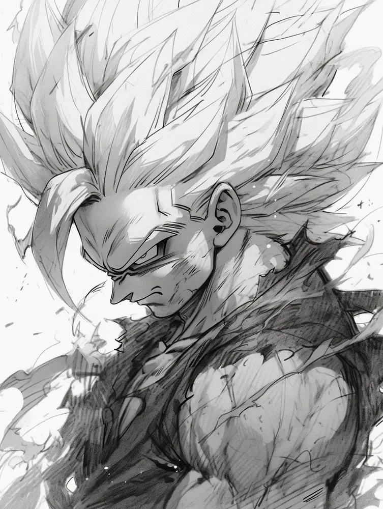 Cross Hatching Style Manga Pencil Art Midjourney Prompt | PromptBase