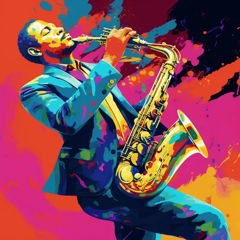 Digital Illustrations Of Jazz Musicians Midjourney Prompt | PromptBase