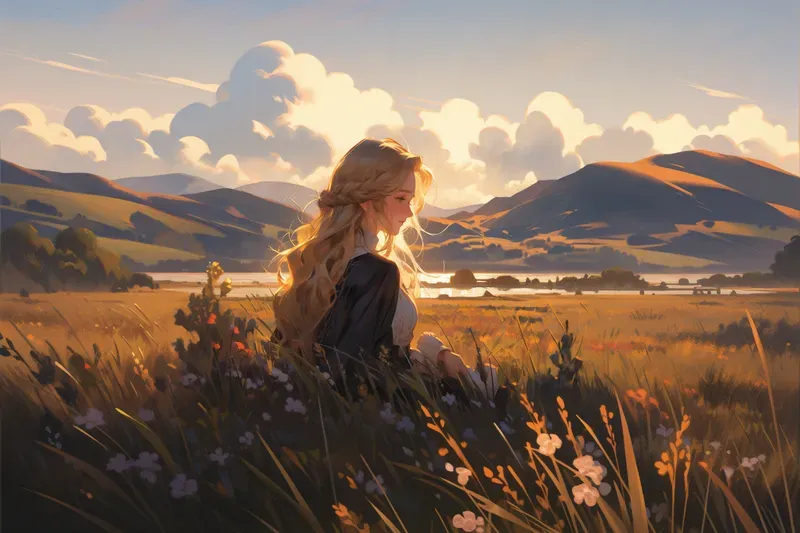 2D Cinematic Anime Scene Character Art Midjourney Prompt | PromptBase