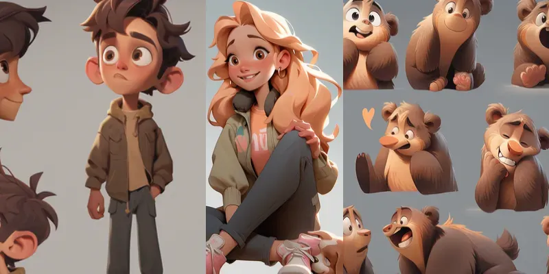 Pixar Animation Characters Development Midjourney Prompt | PromptBase