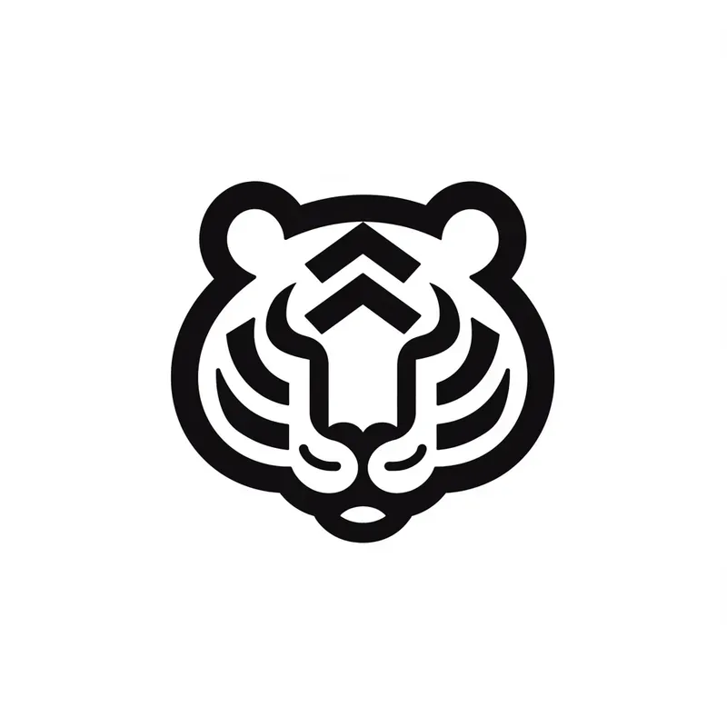 Monochrome Minimal Animal Symbol 2D Logos Midjourney Prompt | PromptBase
