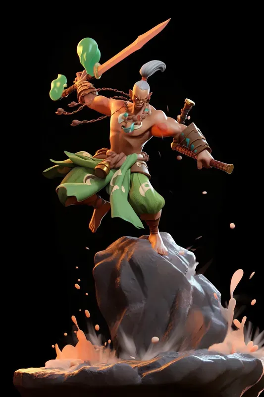 3D Stylized Game Character Model Designs Midjourney Prompt | PromptBase