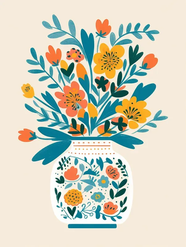 2D Nature Postcard Cover Abstract Designs Midjourney Prompt | PromptBase