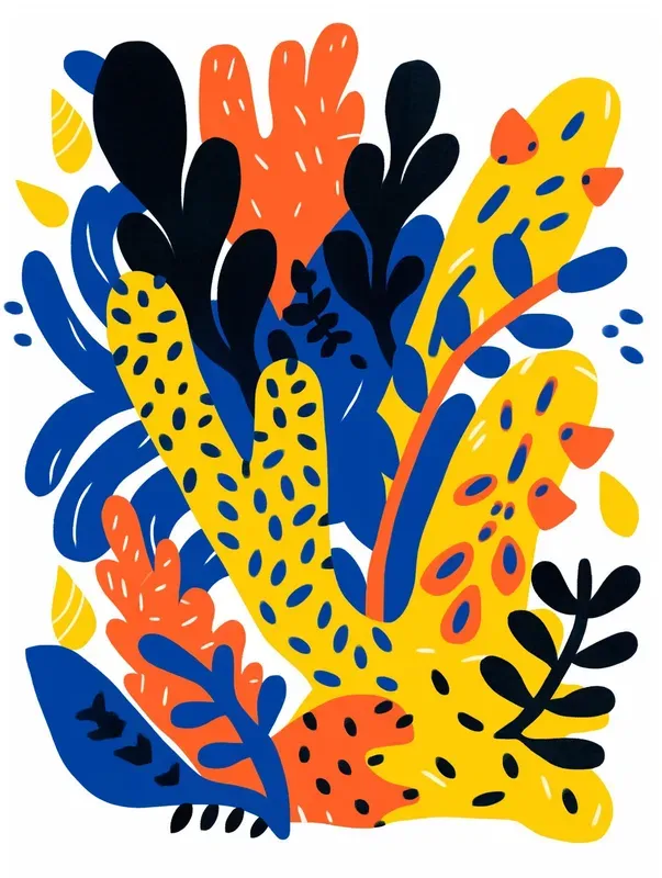 2D Nature Postcard Cover Abstract Designs Midjourney Prompt | PromptBase