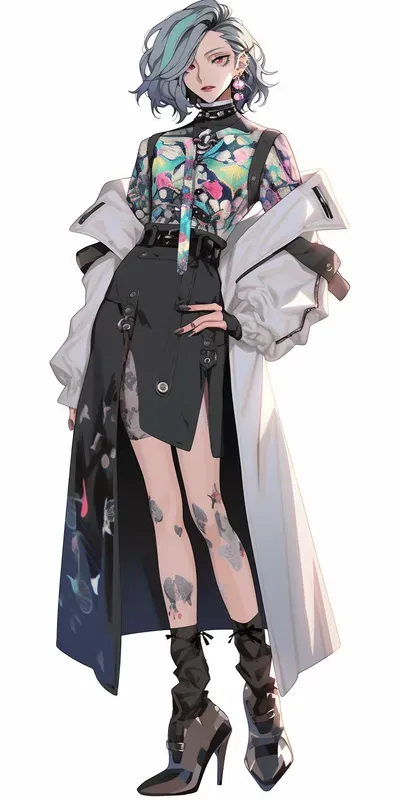 2D Fashion Modern Model Character Outfits Midjourney Prompt | PromptBase