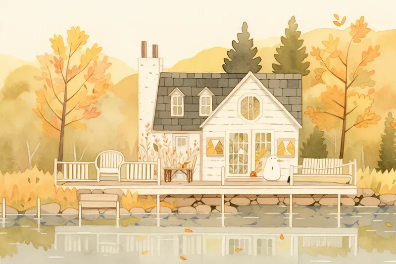 2D Postcard Style Landscape Illustration Midjourney Prompt | PromptBase