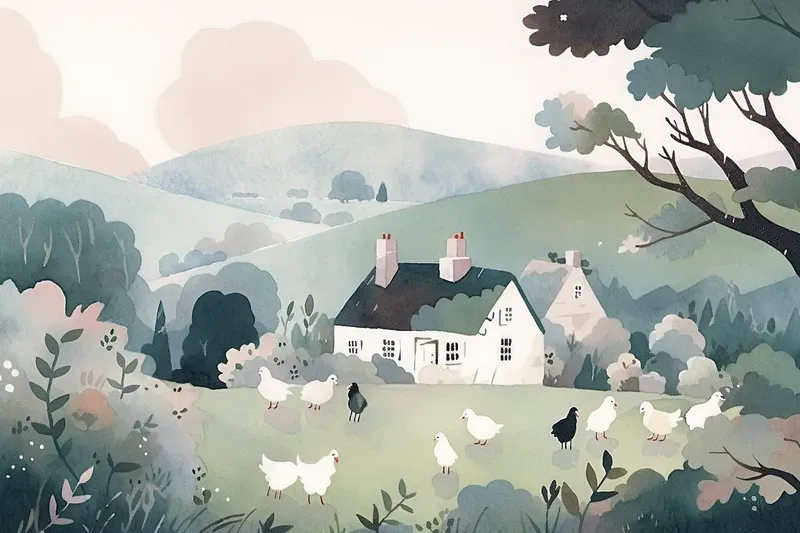 2D Postcard Style Landscape Illustration Midjourney Prompt | PromptBase