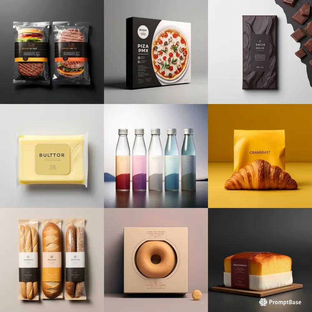 Premium Food Package Designs Midjourney Prompt | PromptBase