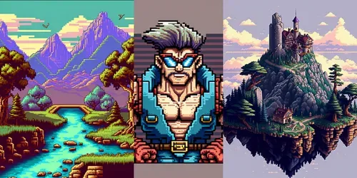 16 Bit Pixel Art Game Graphics Midjourney Prompt | PromptBase