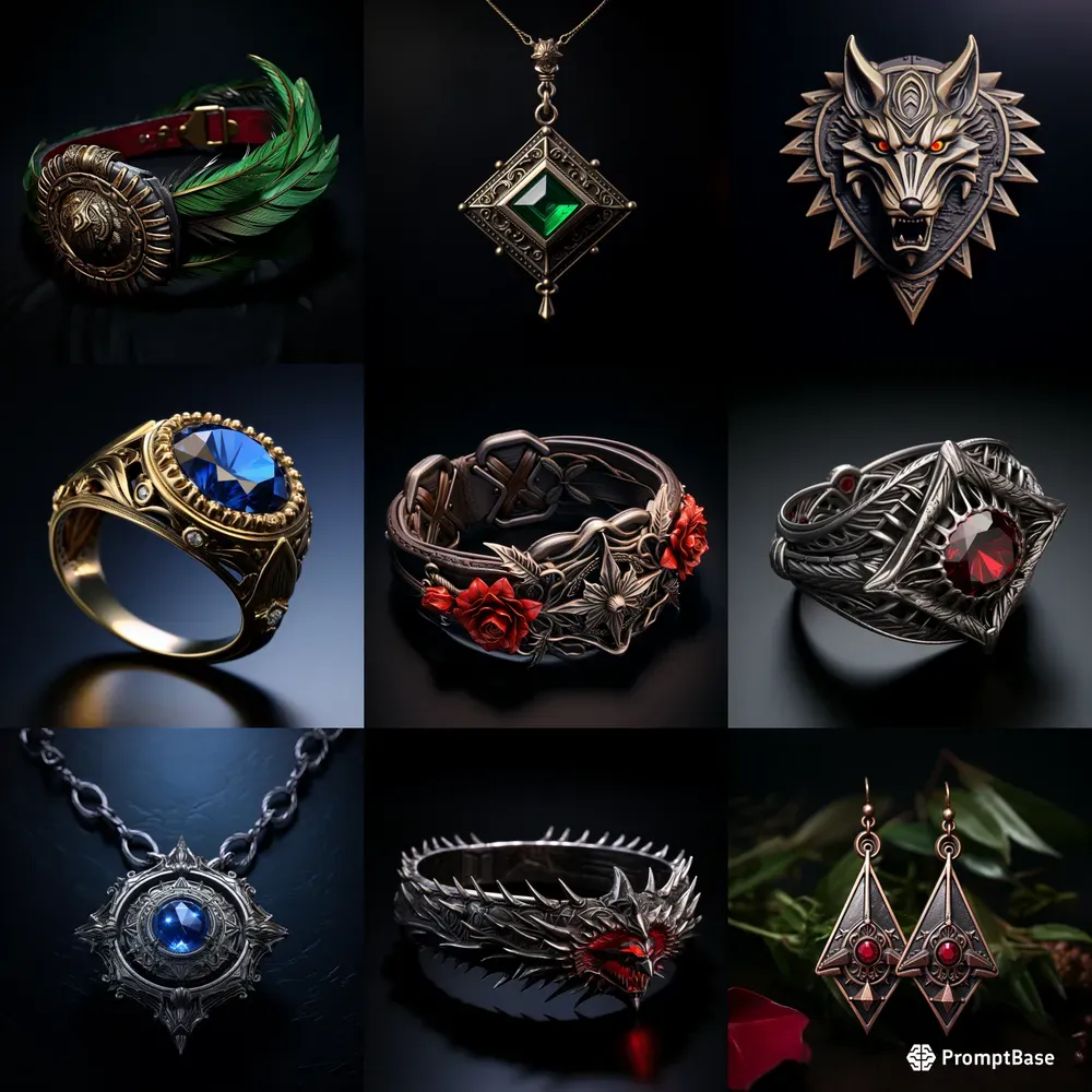 The Witcher Vran Jewels Midjourney Prompt | PromptBase