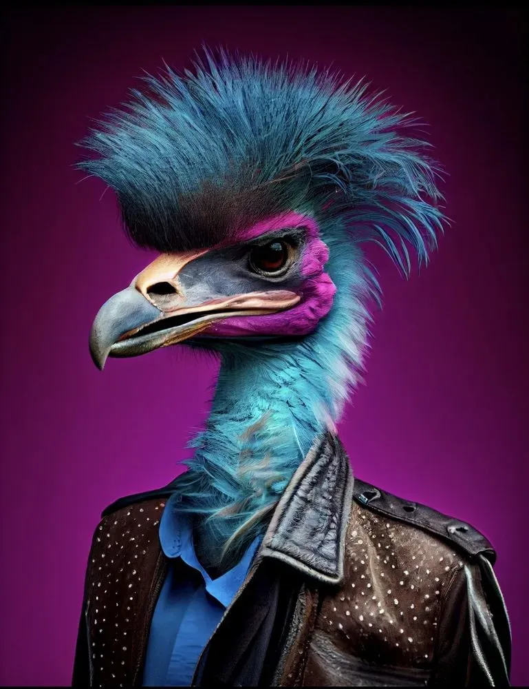 Tropical Punk Animals Midjourney Prompt | PromptBase