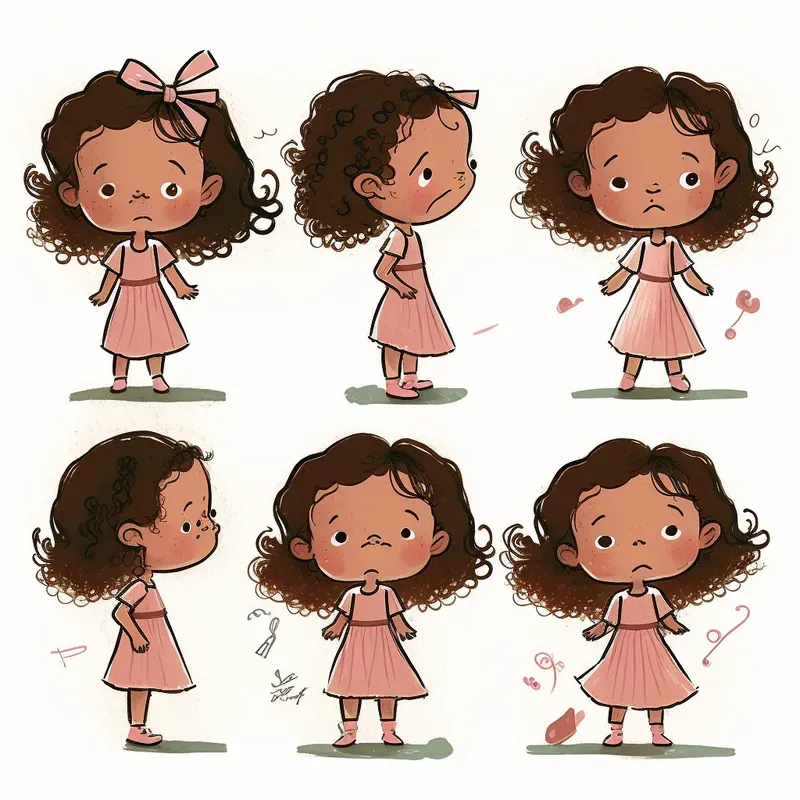 Character Illustrations Multiple Poses Midjourney Prompt | PromptBase