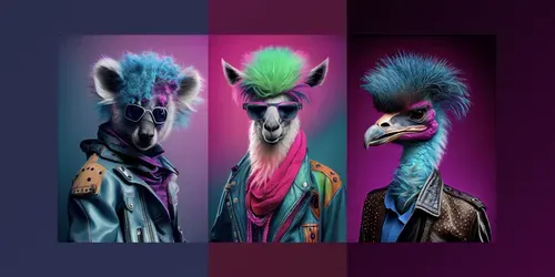 Punk Rock Animals Midjourney Prompt | PromptBase