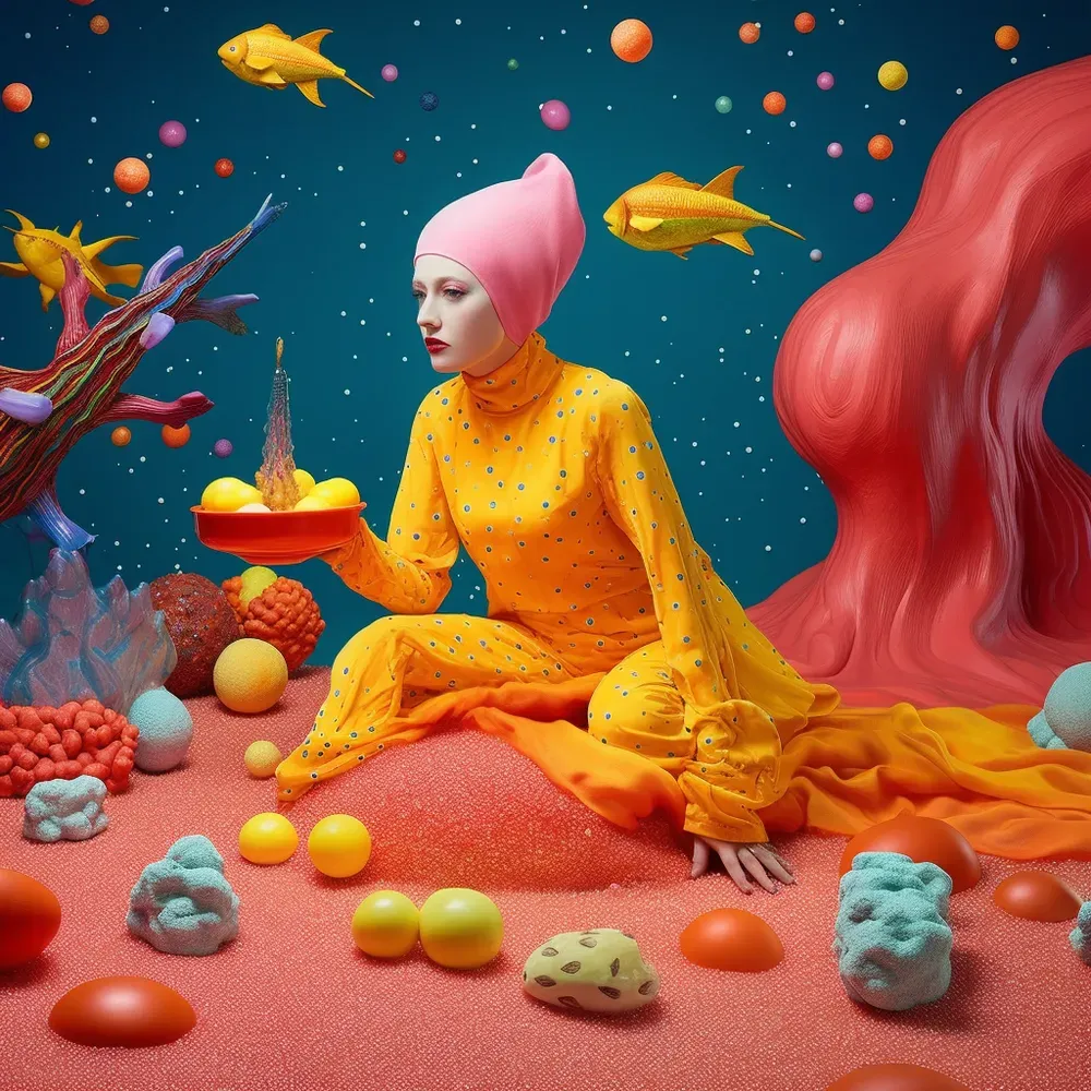 Weird Editorial Shots Midjourney Prompt | PromptBase