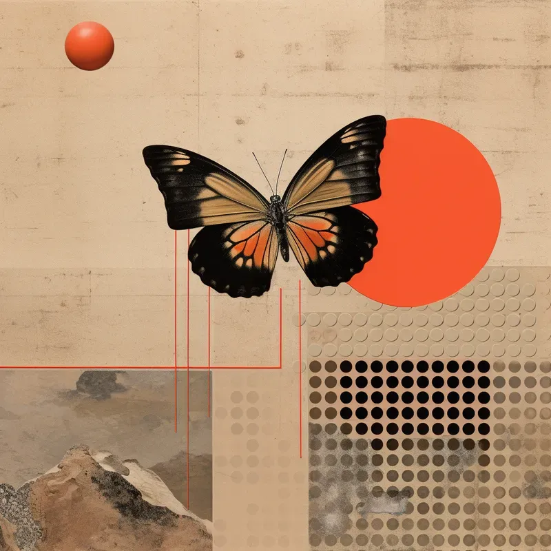 Japanese Minimal Collages Midjourney Prompt | PromptBase